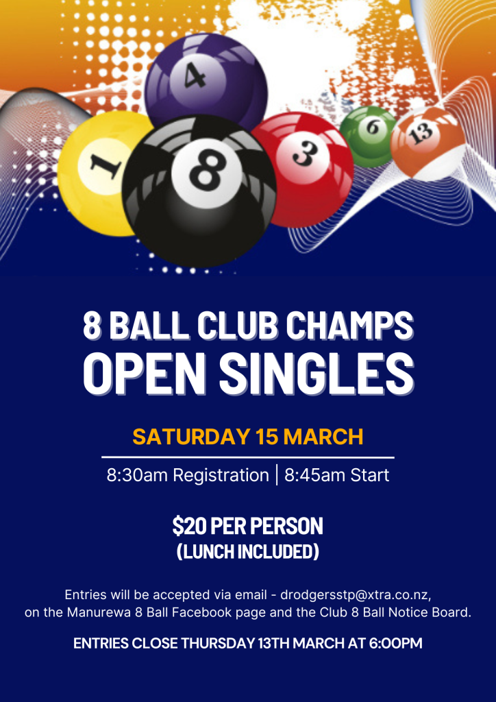 8 Ball - Manurewa Cossie Club